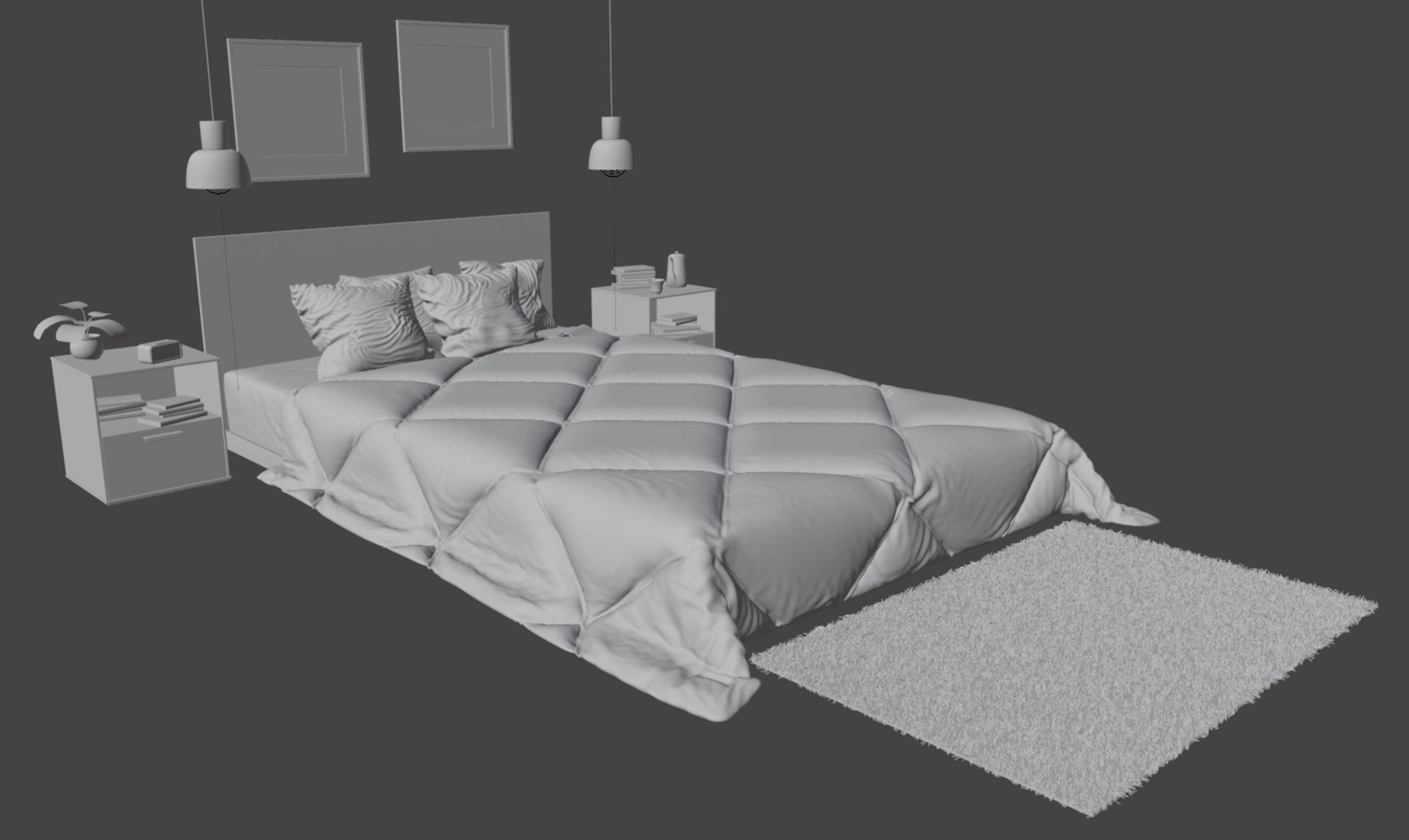 3D Bedroom Assets - TurboSquid 1878386