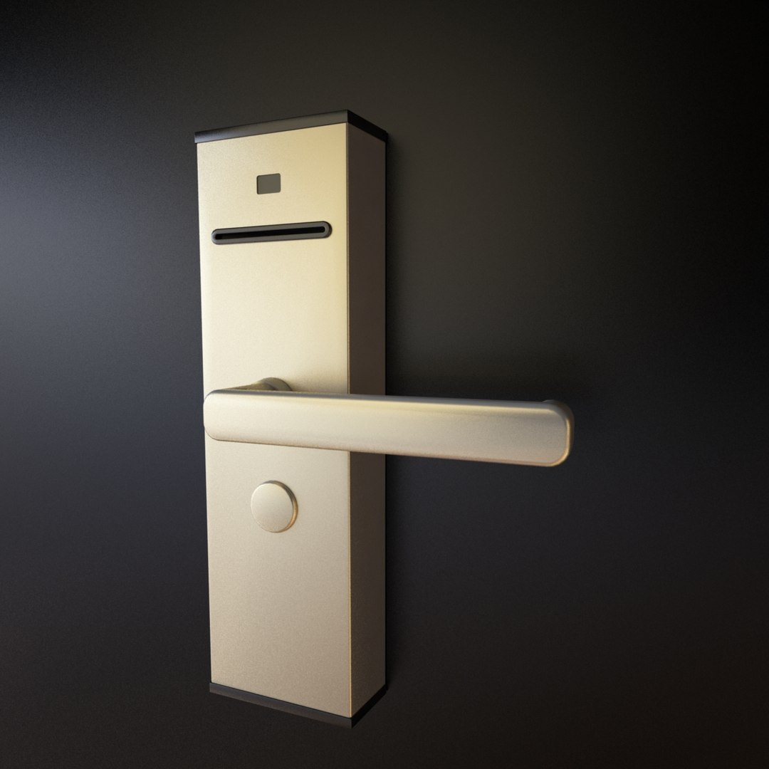 3d model electromagnetic door lock hotels