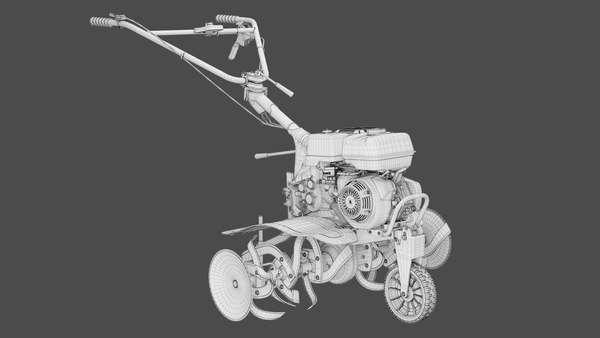 3D tiller gasoline engine - TurboSquid 1364405