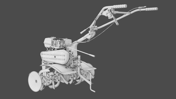 3D tiller gasoline engine - TurboSquid 1364405