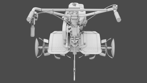 3D tiller gasoline engine - TurboSquid 1364405