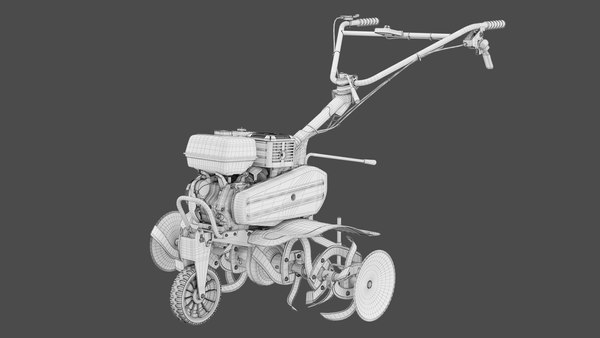3D tiller gasoline engine - TurboSquid 1364405