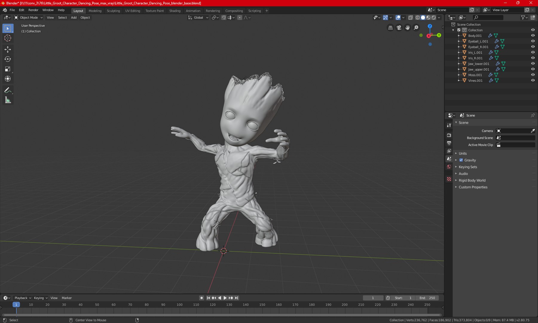 Little Groot Character Dancing Pose For 3D Print Model - TurboSquid 2286764
