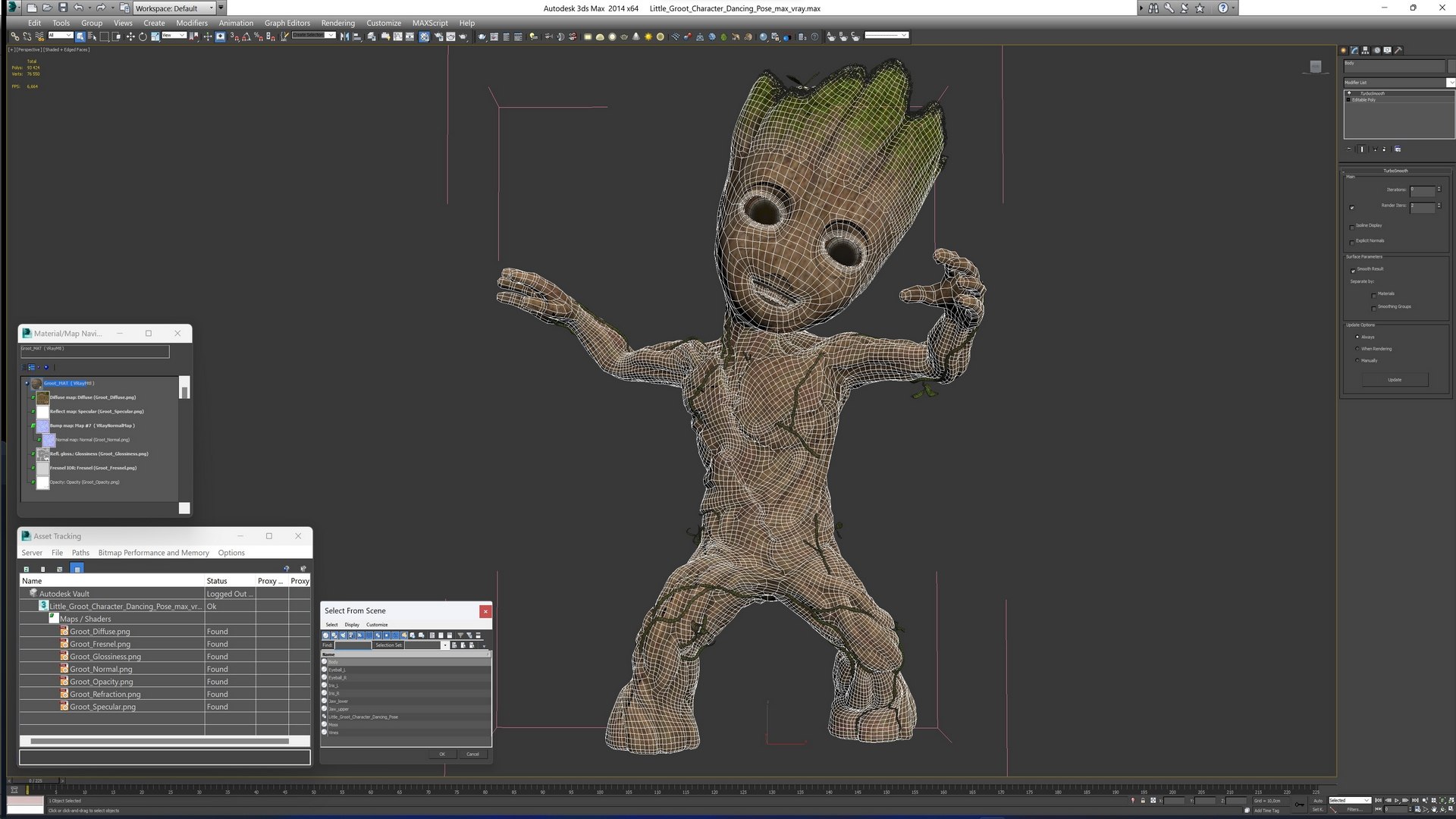 Little Groot Character Dancing Pose For 3D Print Model - TurboSquid 2286764