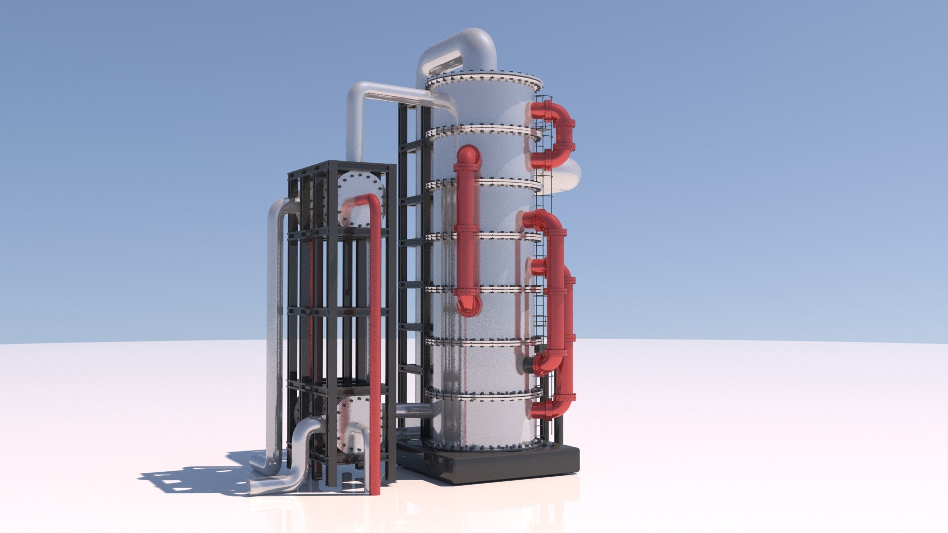 Refinery Distillation Column Model Turbosquid 2018881