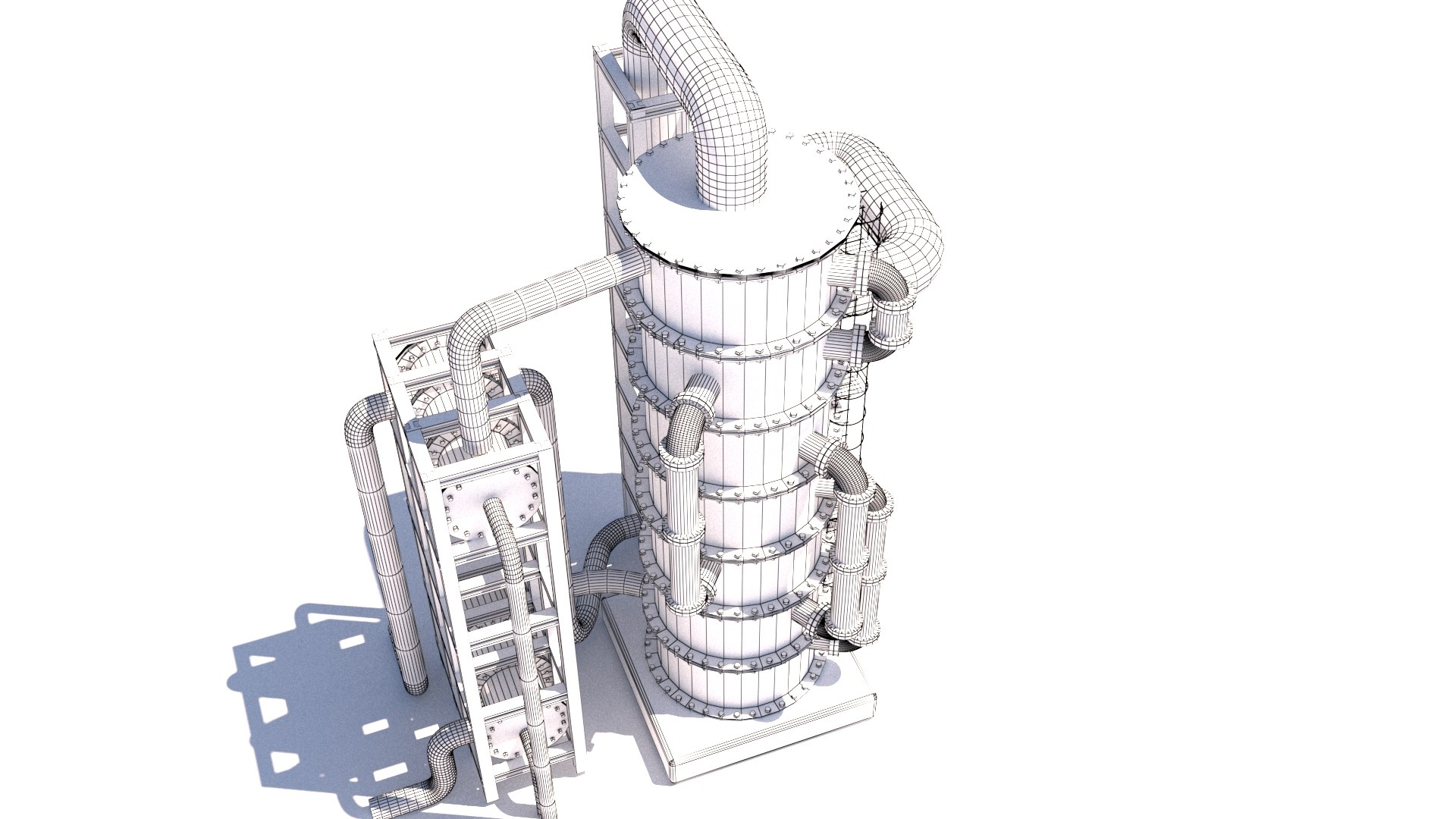 Refinery Distillation Column Model - TurboSquid 2018881