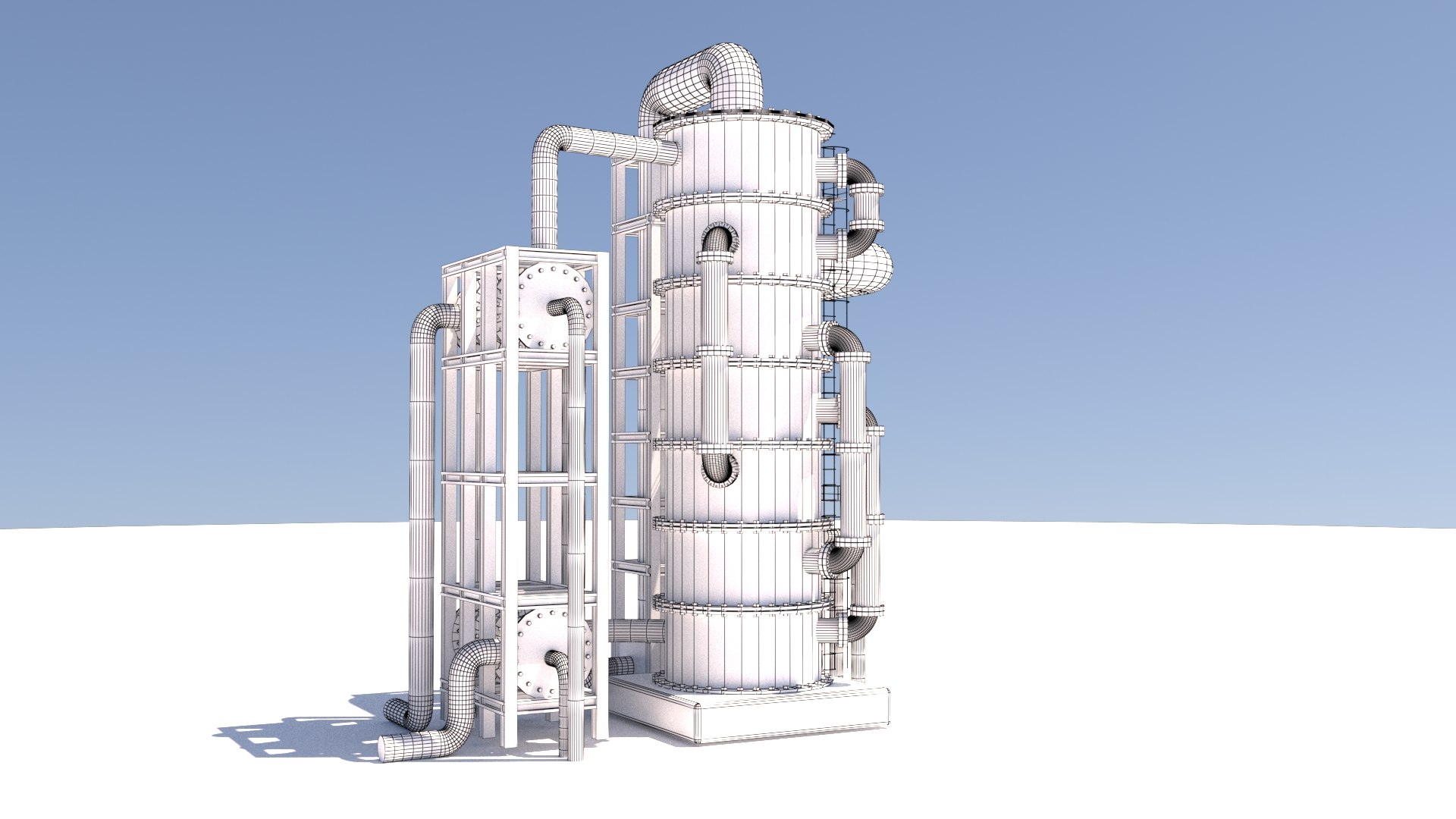 Refinery Distillation Column Model - TurboSquid 2018881
