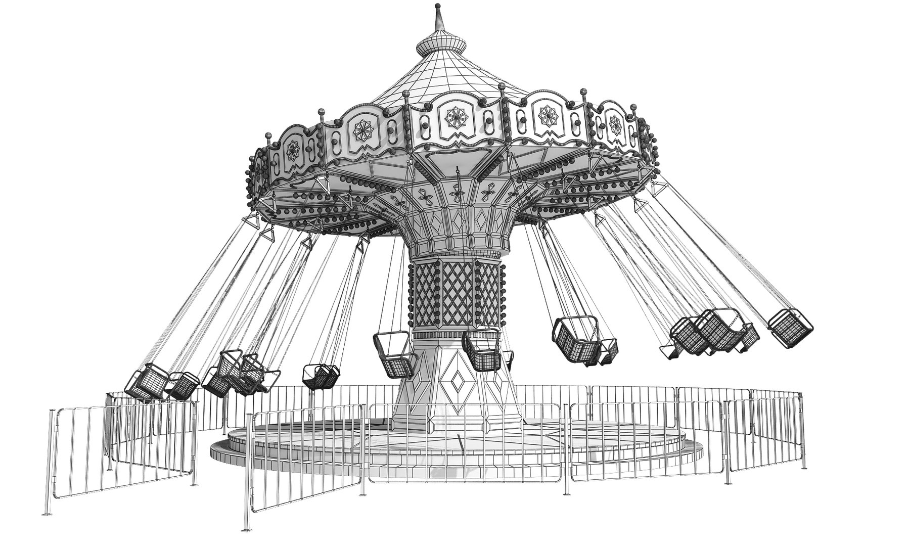 3D Funfair Fun Ride - TurboSquid 1551968
