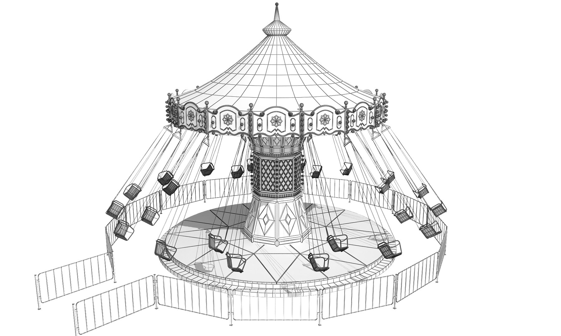3D Funfair Fun Ride - TurboSquid 1551968