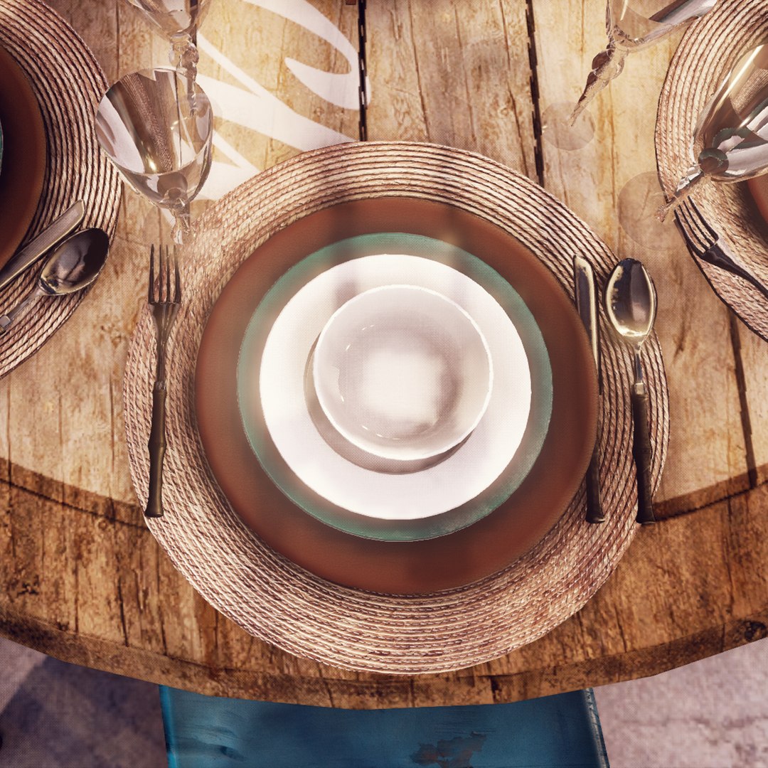 Set Modern Plate Unreal 3d Model