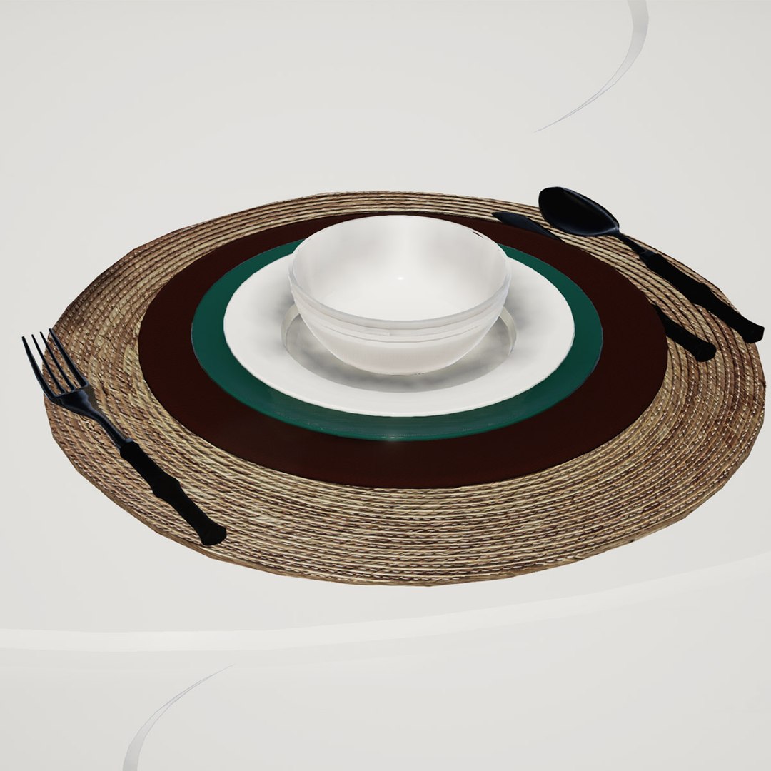 Set Modern Plate Unreal 3d Model