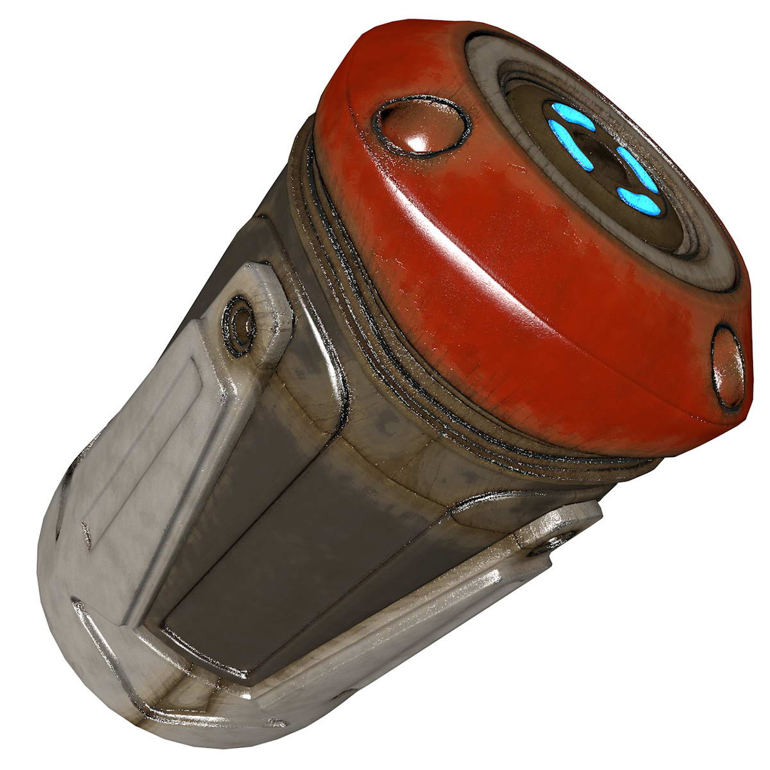 3d battery machine model