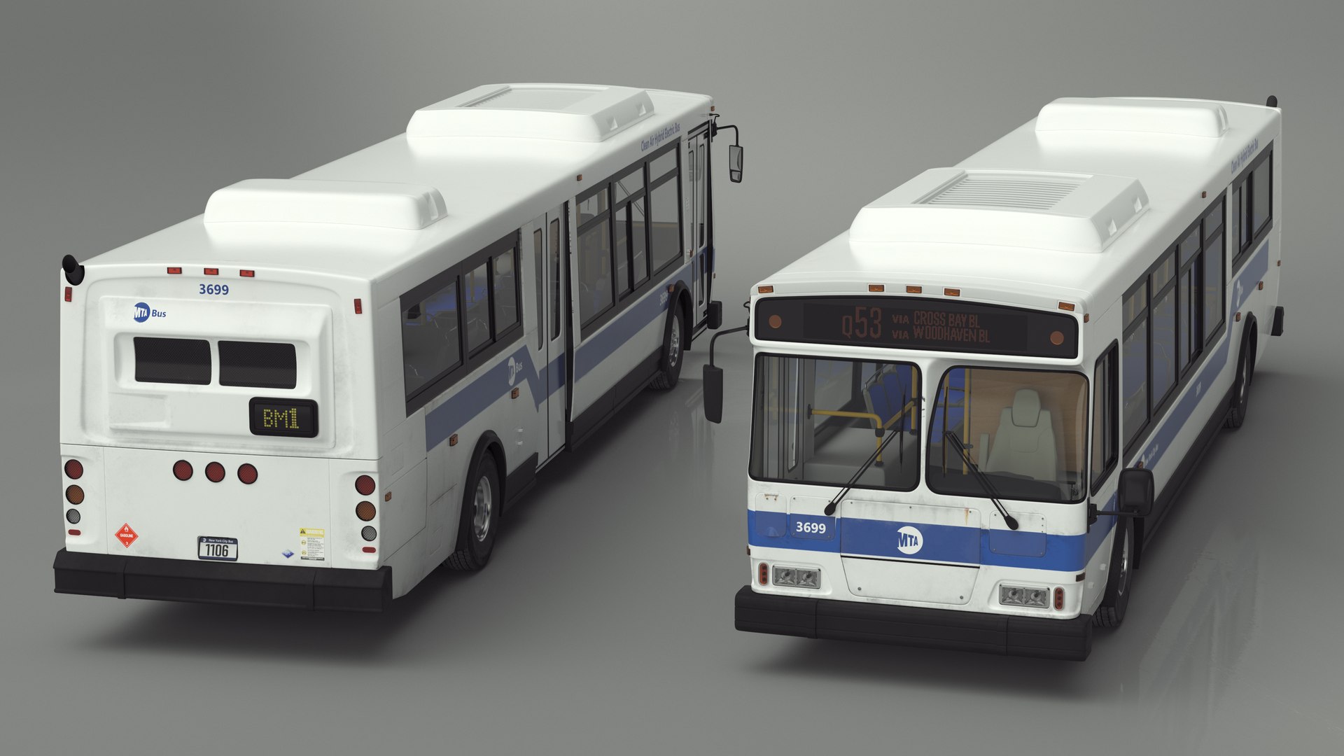 3D City Transit Bus MTA Q53 Rigged Model - TurboSquid 2246863