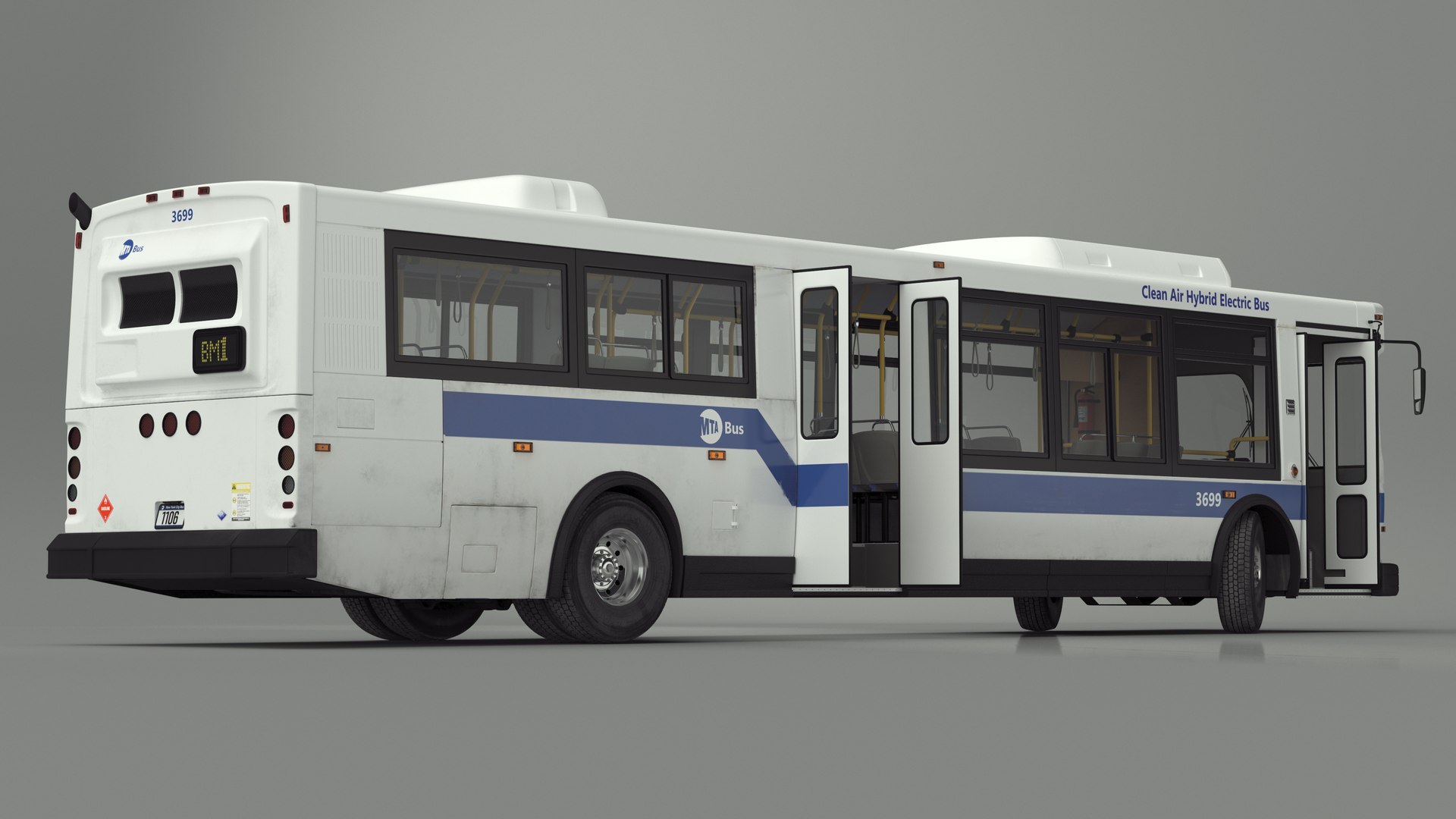 3D City Transit Bus MTA Q53 Rigged Model - TurboSquid 2246863