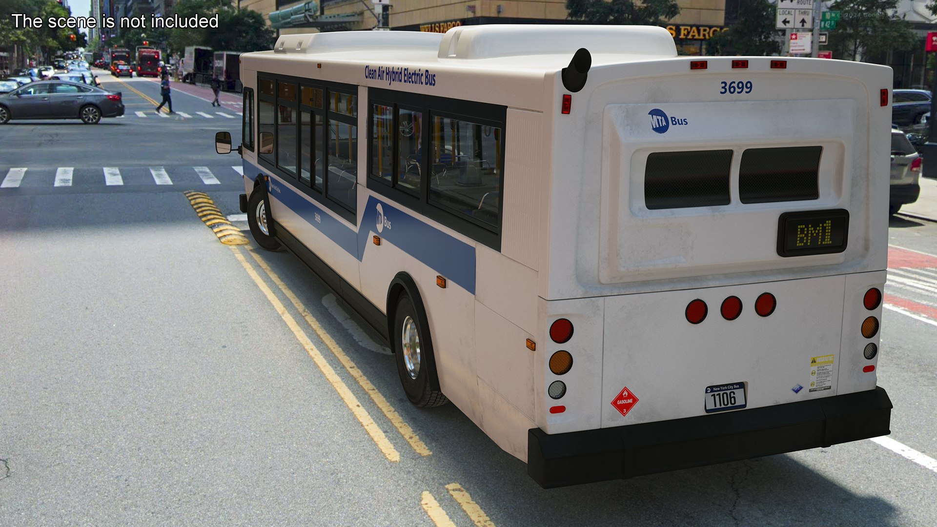 3D City Transit Bus MTA Q53 Rigged Model - TurboSquid 2246863