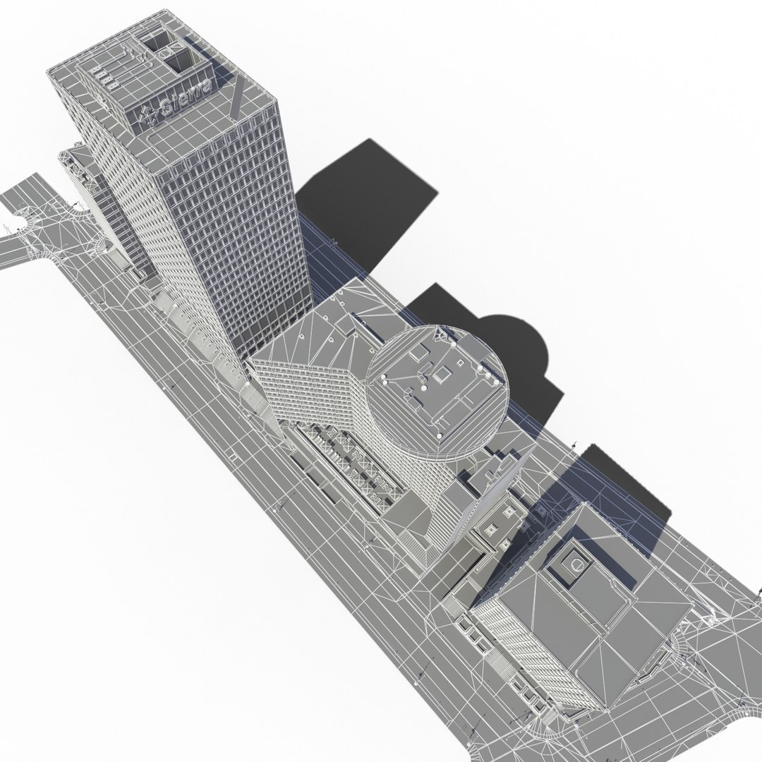 3d block office buildings 5 model