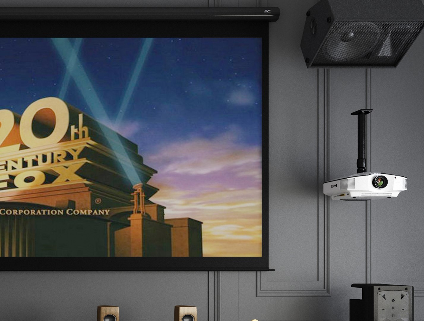 3D Modern projection screen sound combination model model - TurboSquid ...