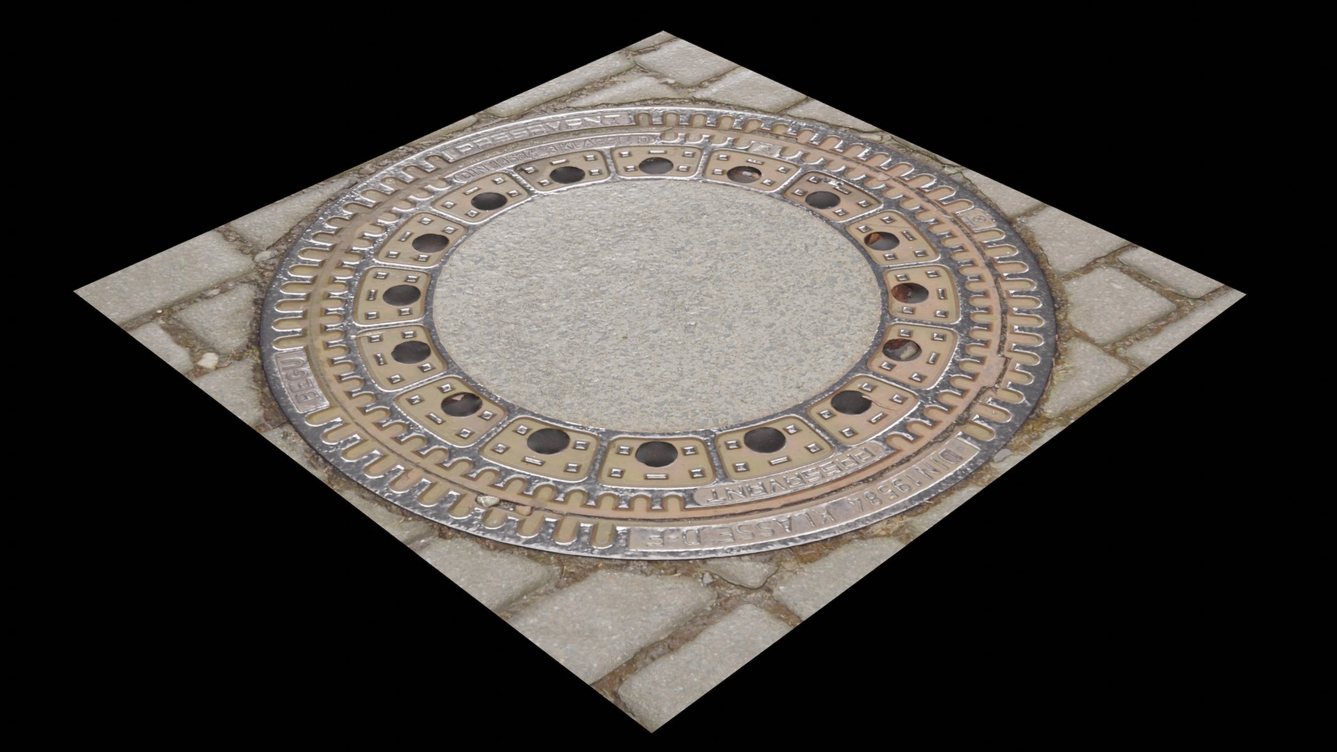 3D Manhole Cover PBR Model - TurboSquid 2051241