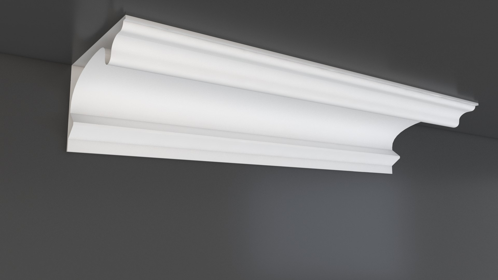 3D Cornice 105 Straight Model - TurboSquid 2026394