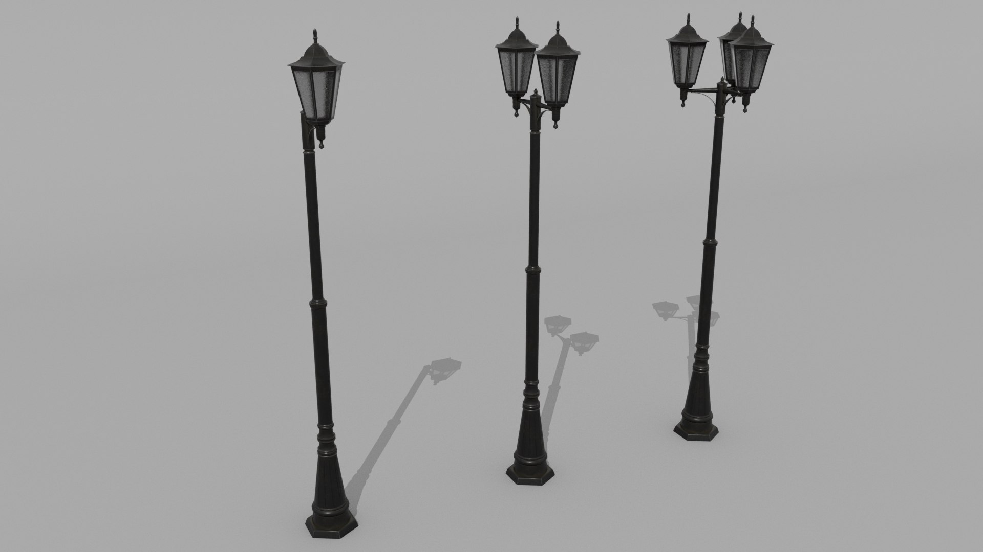 LampPost Set Model - TurboSquid 1932914