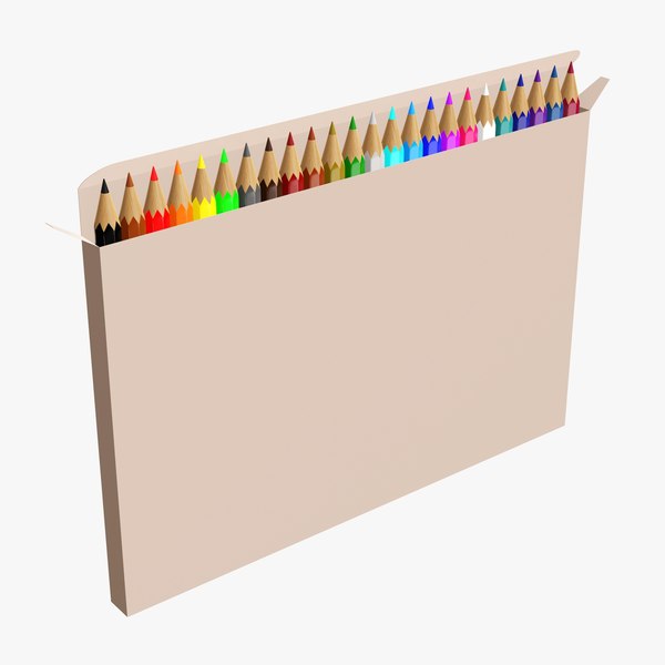 Pencil box color 3D - TurboSquid 1666595