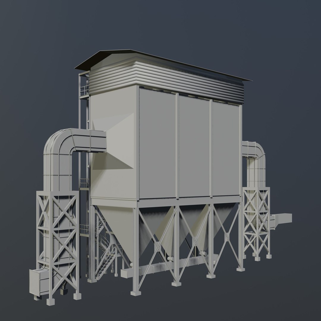 3D Model Industrial Building 2023-0007 - TurboSquid 2054730