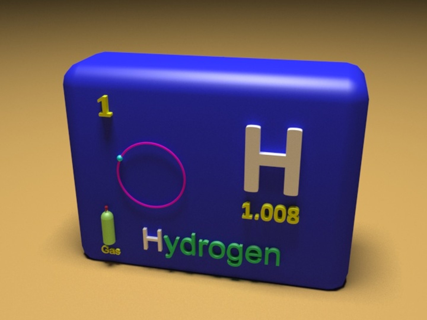 3D Periodic Hydrogen - TurboSquid 1293493