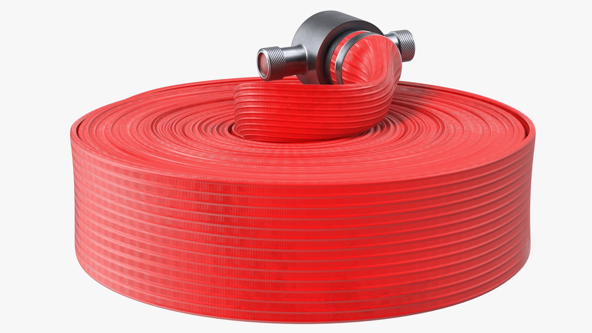 3D Coiled Fire Hose Red model - TurboSquid 1836621