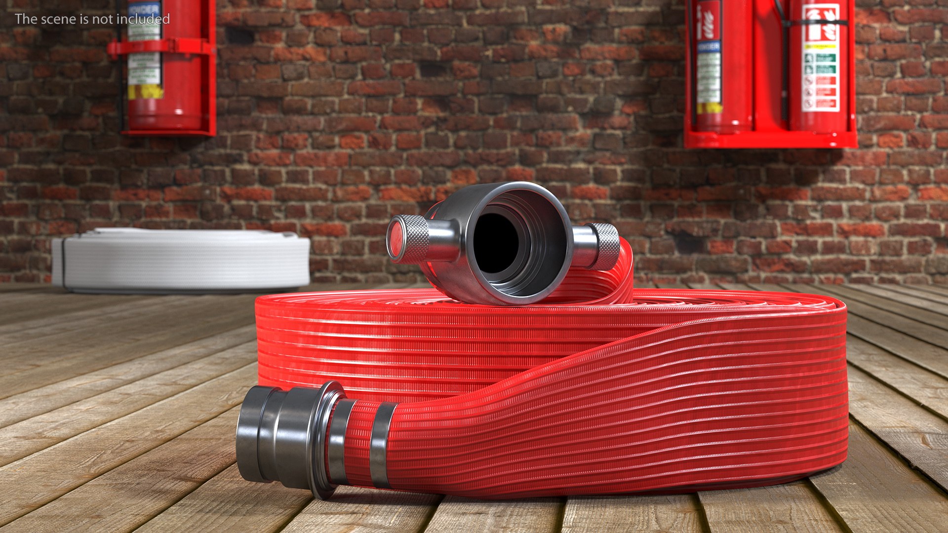 3D Coiled Fire Hose Red model - TurboSquid 1836621