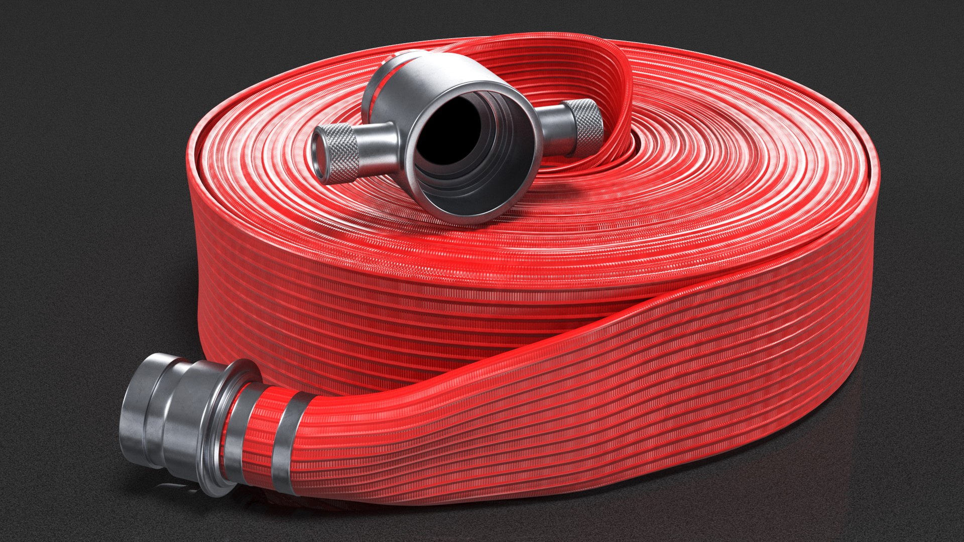 3D Coiled Fire Hose Red model - TurboSquid 1836621