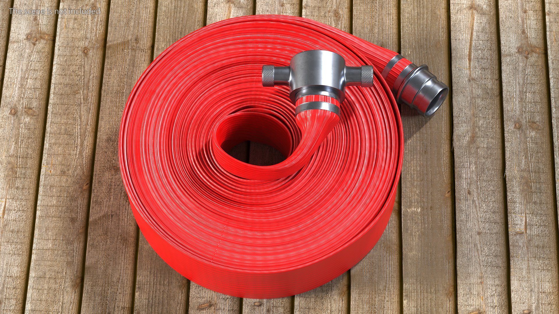 3D Coiled Fire Hose Red model - TurboSquid 1836621