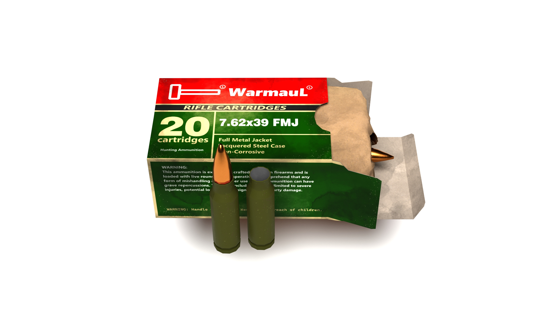 Ammunition Box 7 62x39 FMJ For AK SKS RPD 3D Model - TurboSquid 2153665