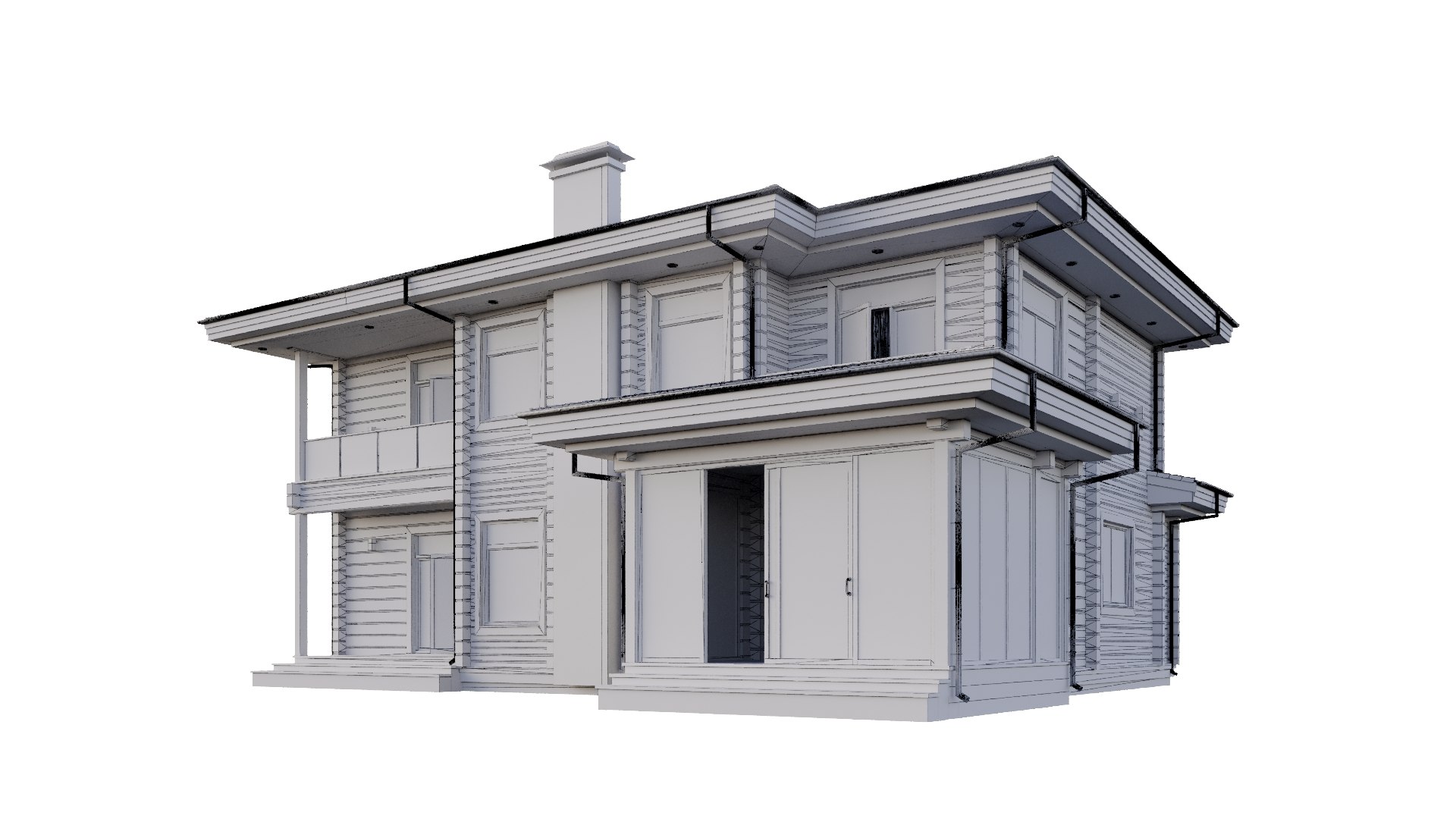 Wooden Cottage House 1 3D Model - TurboSquid 2055519