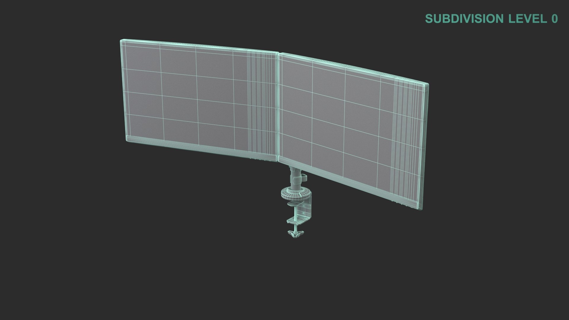3D Dual Monitor With Stand - TurboSquid 2034310