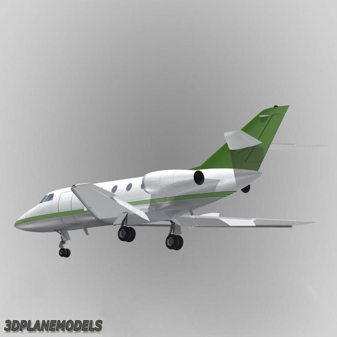 3d model dassault falcon 20 200