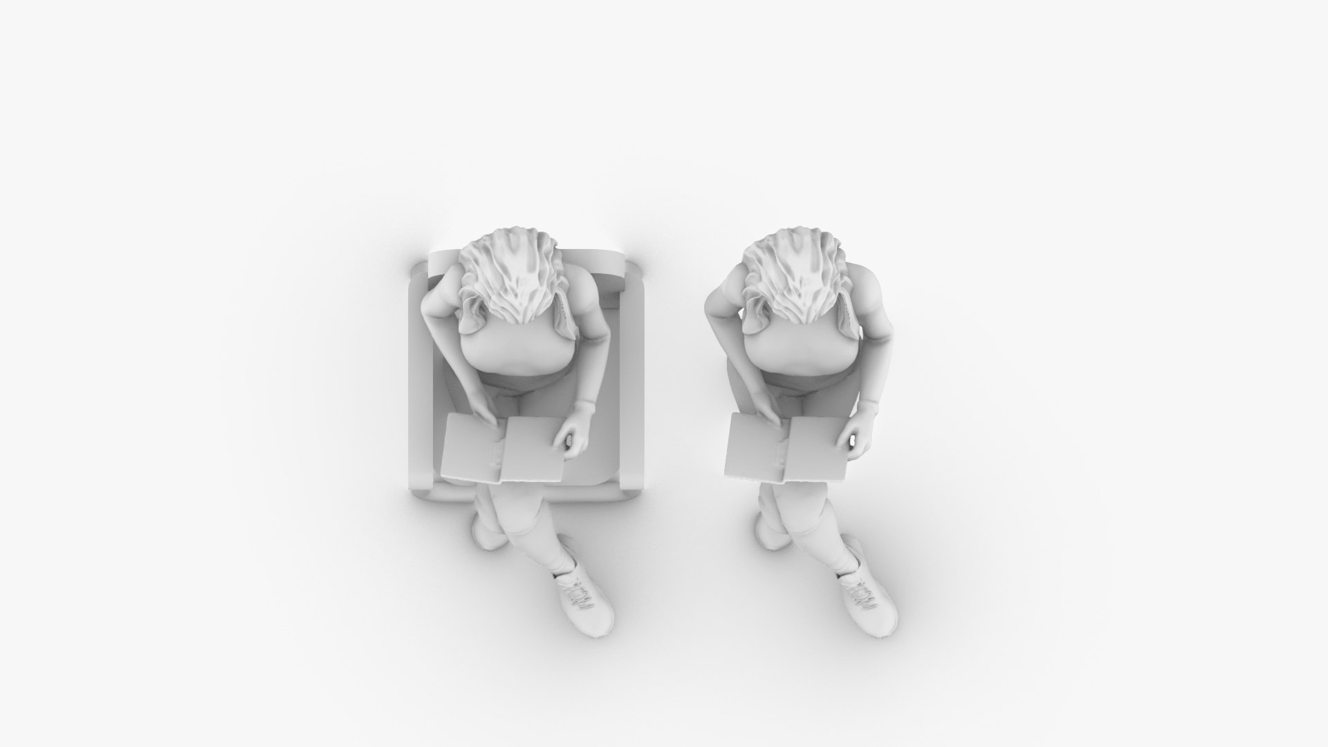 3D Model Woman Reading - TurboSquid 2240470