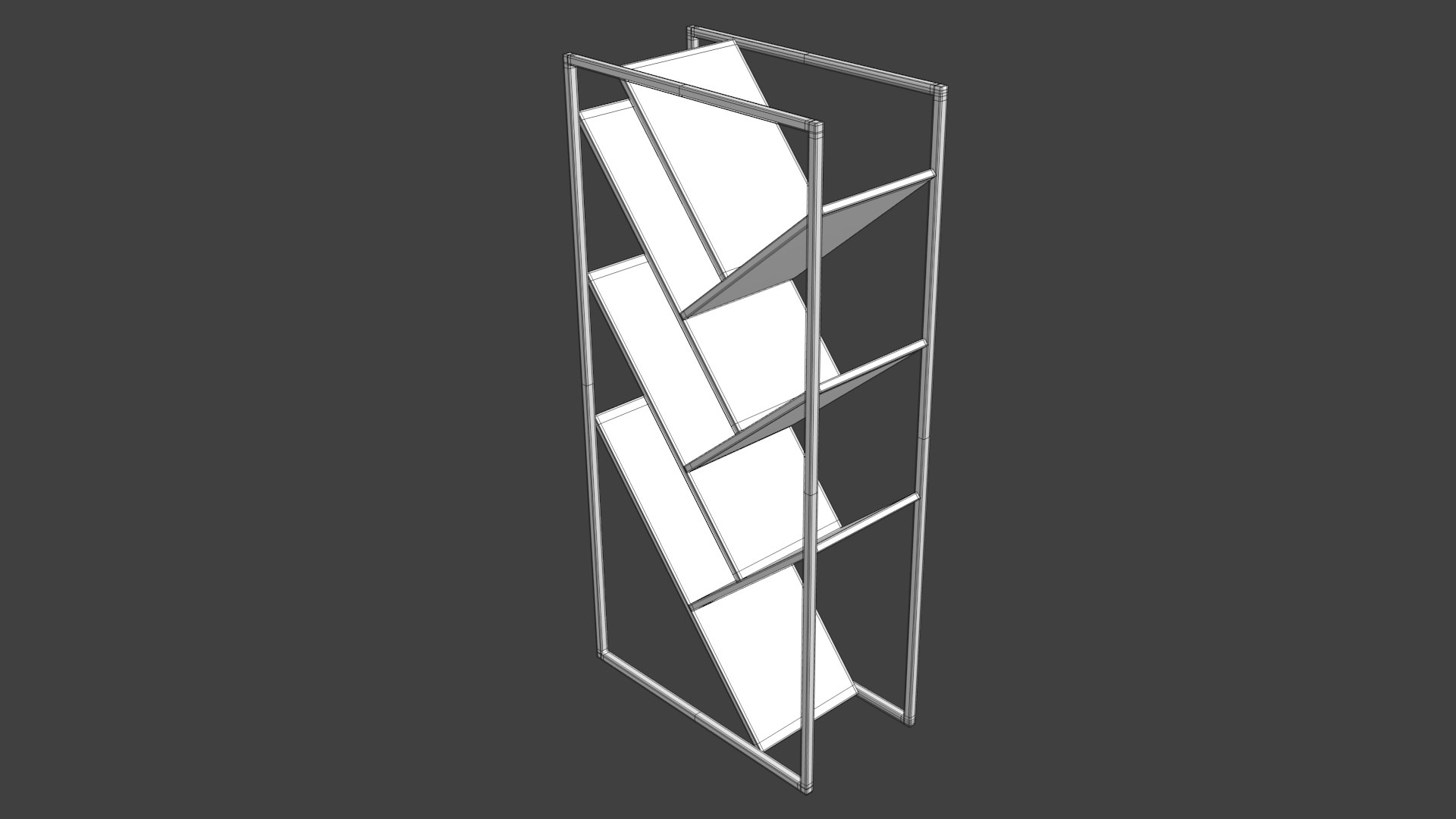 Slanted Bookshelf Obj