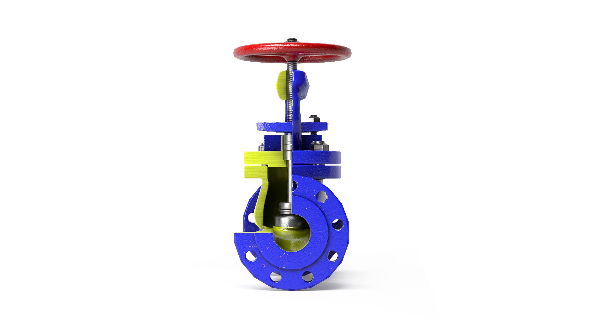 3D Globe Valve Section Model - TurboSquid 1768184