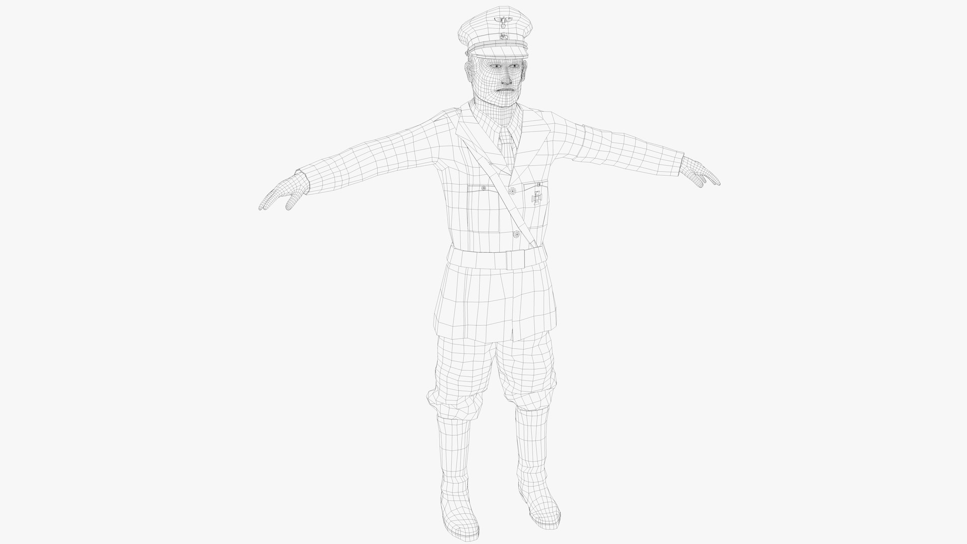 3D WW2 German SS Officer Soldier - TurboSquid 2042436