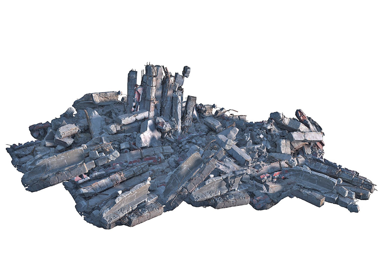 3D High-Resolution Rubble Pack – 3D Scanned Debris Models Model ...