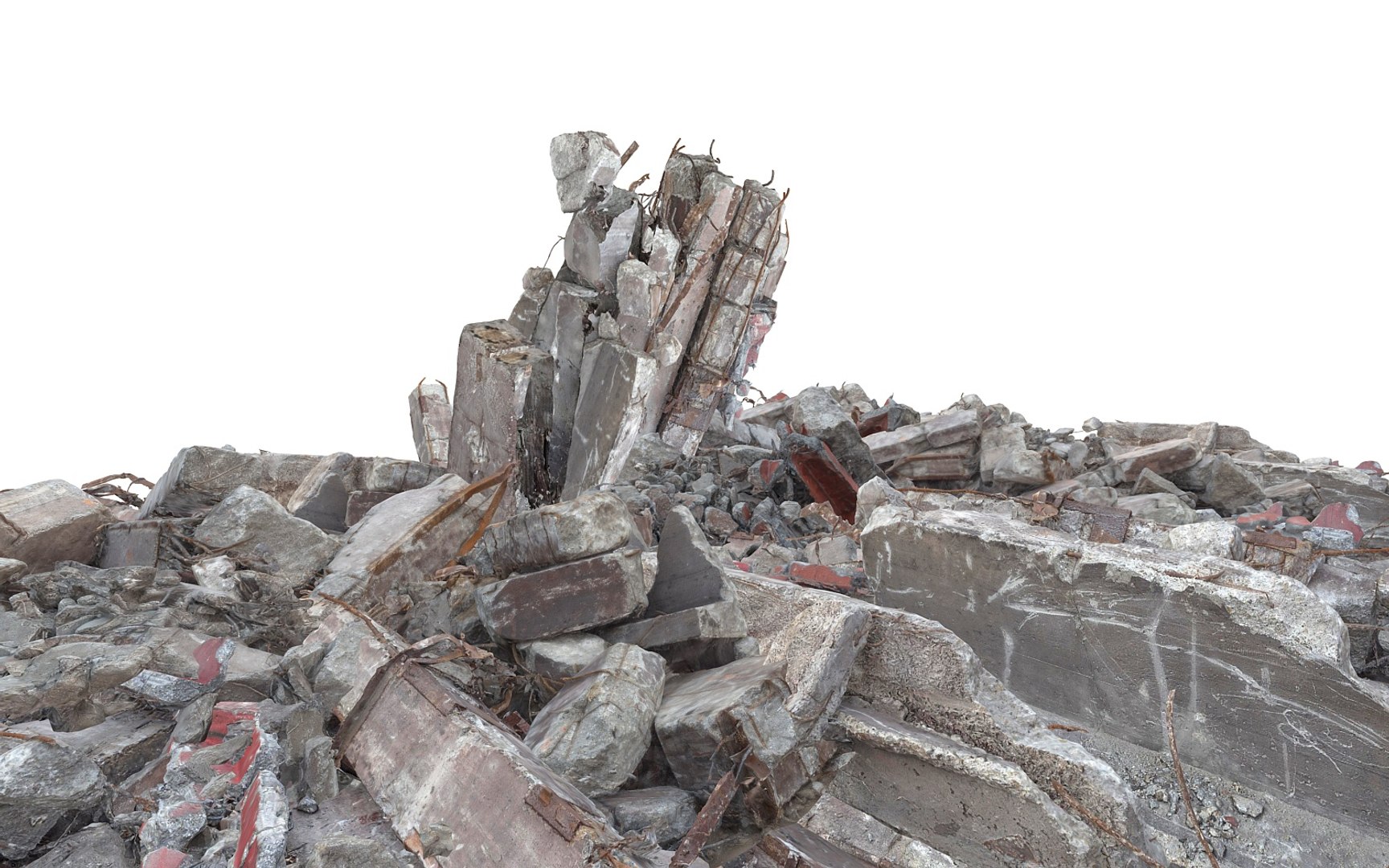 3D High-Resolution Rubble Pack – 3D Scanned Debris Models Model ...