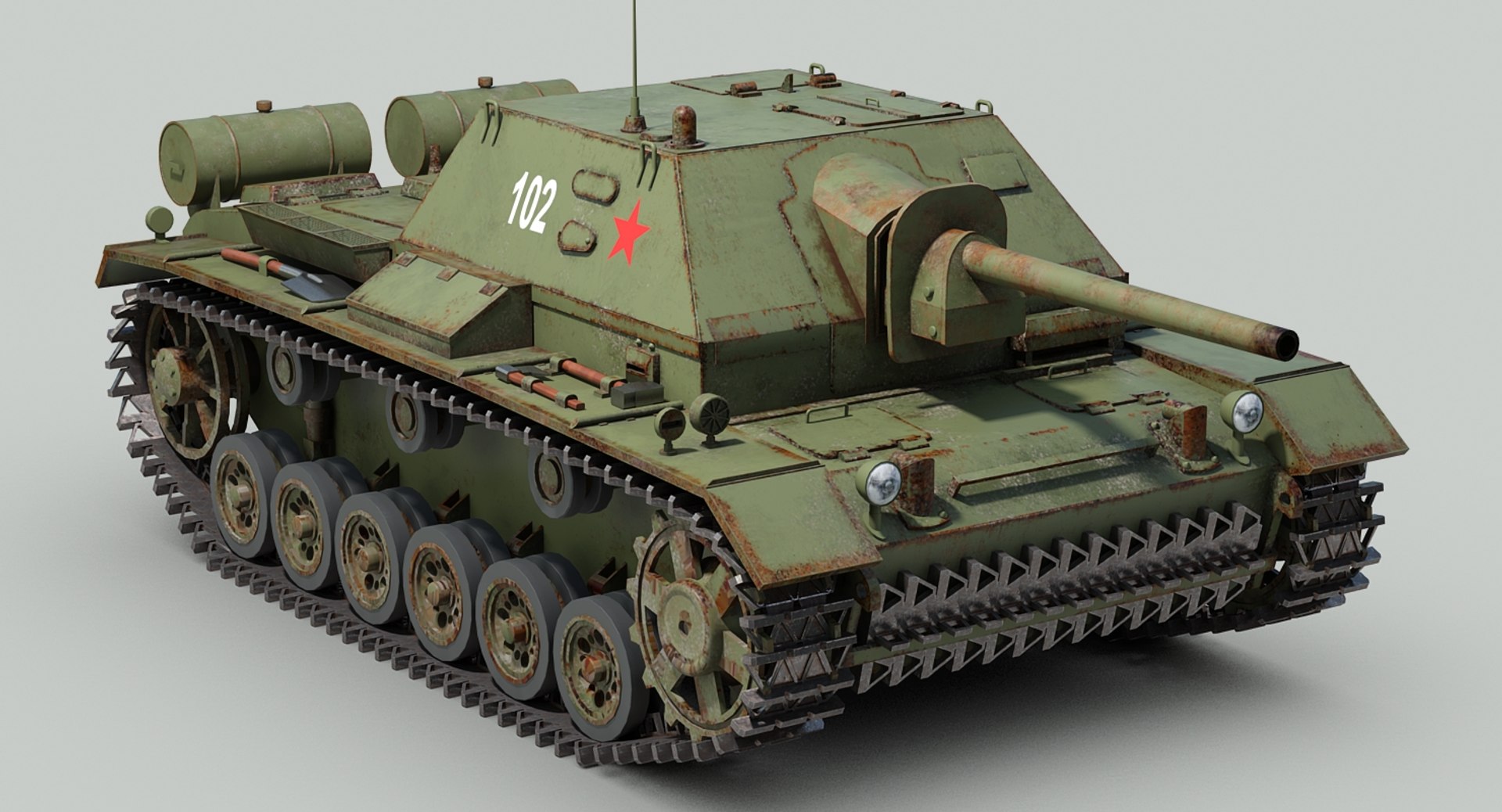 3D Model Ww2 Soviet Su 76i - TurboSquid 1247119