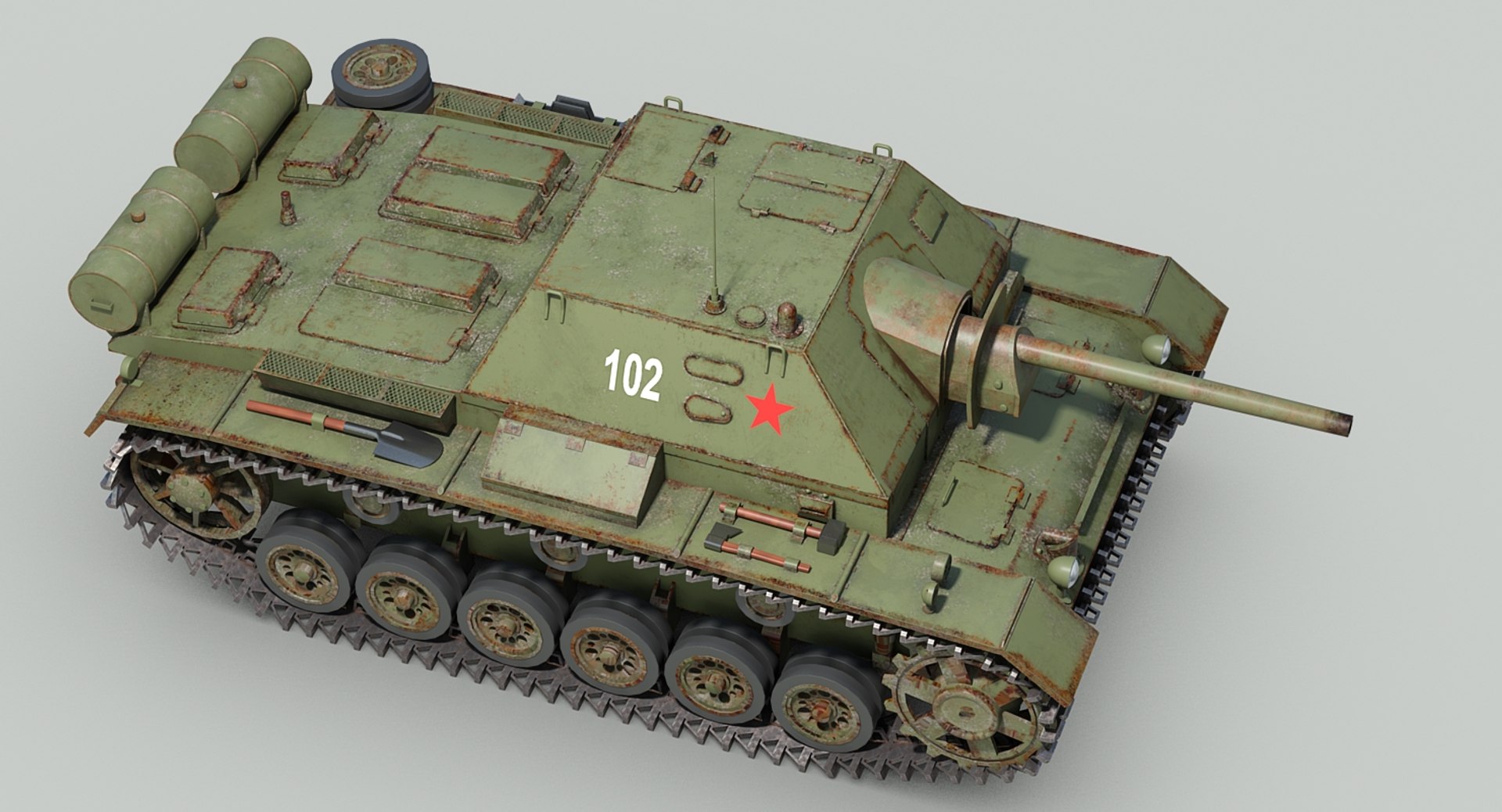 3D Model Ww2 Soviet Su 76i - TurboSquid 1247119