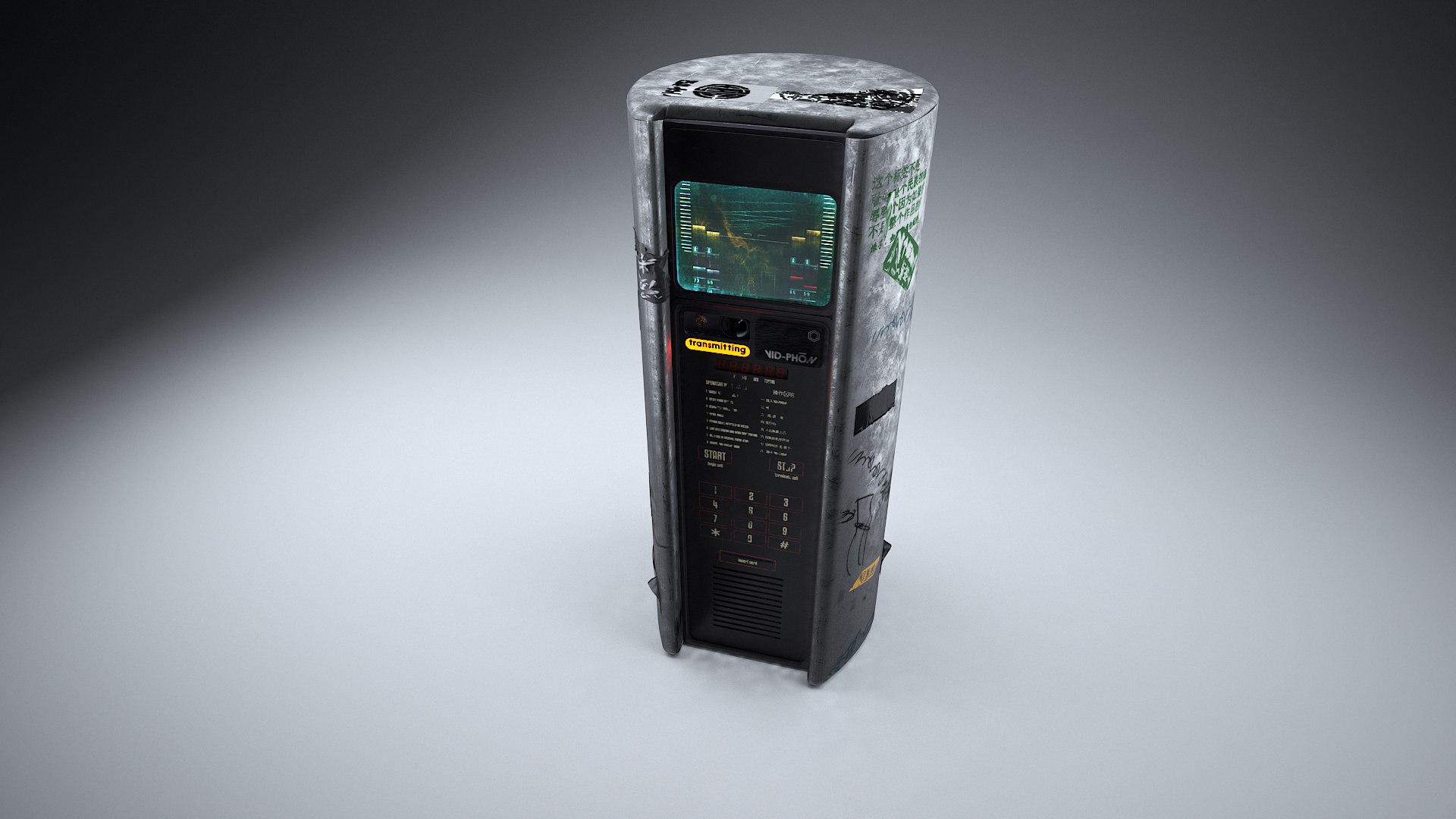 3D Cyberpunk Public Phone Terminal - TurboSquid 1238673