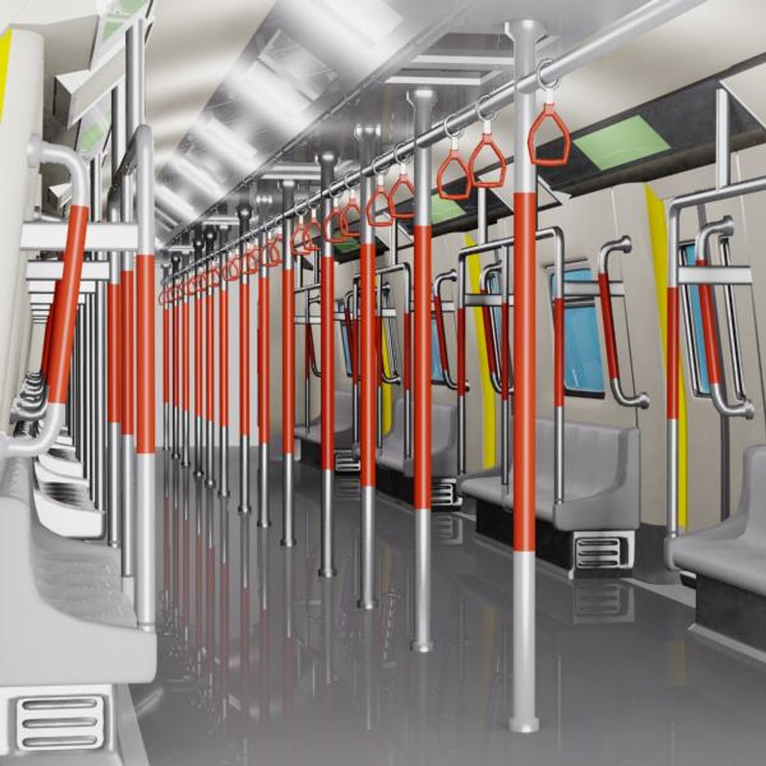 Cartoon Subway Train 3d Obj