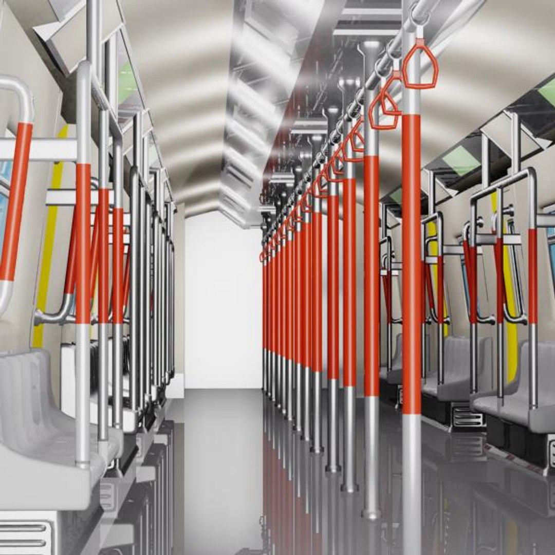 Cartoon Subway Train 3d Obj