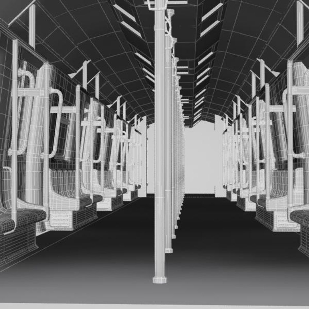 Cartoon Subway Train 3d Obj