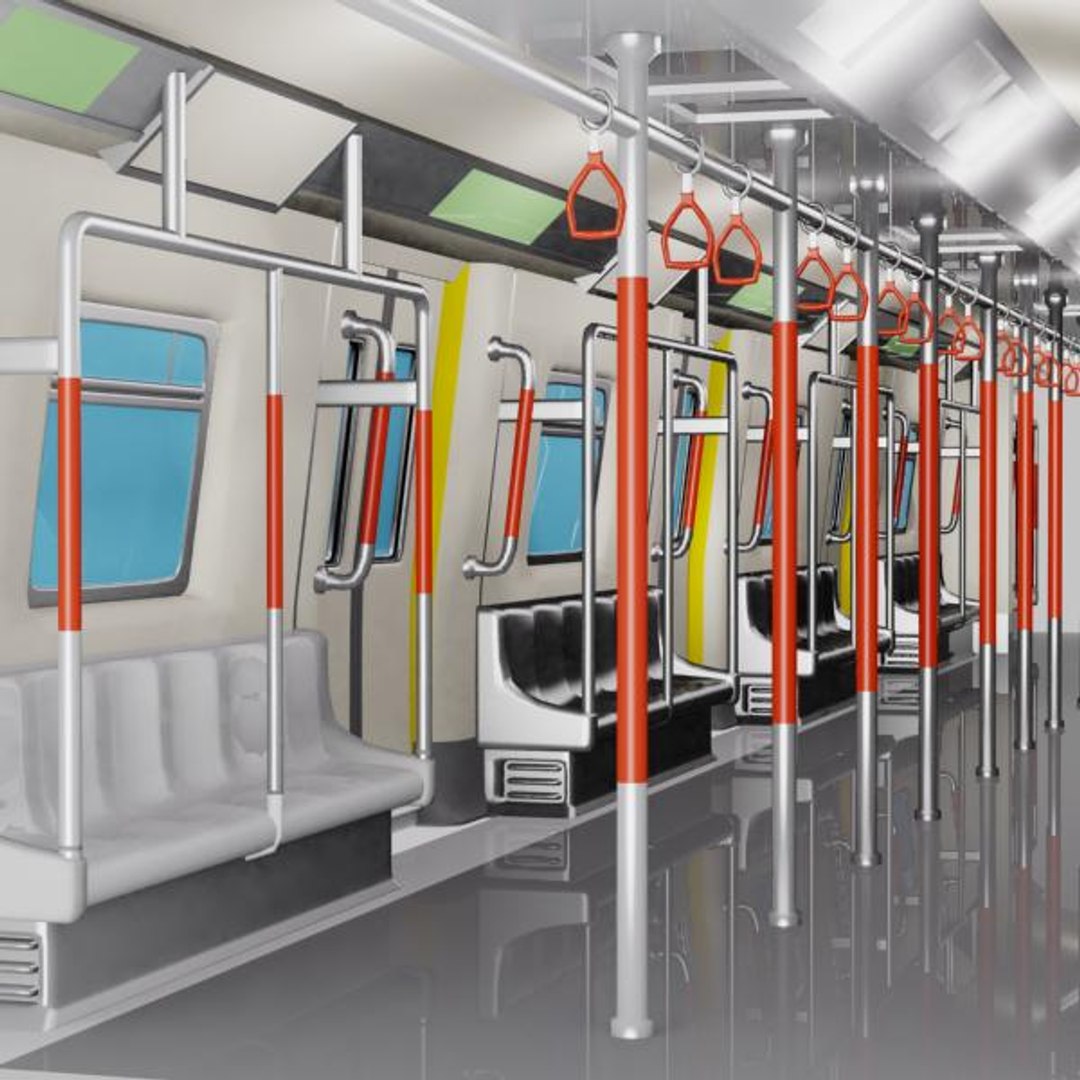 Cartoon Subway Train 3d Obj