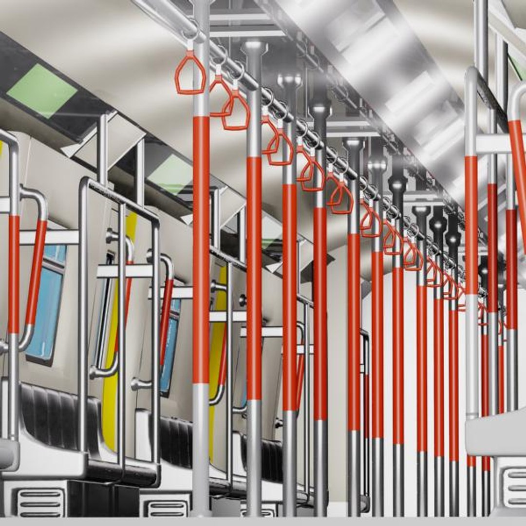 Cartoon Subway Train 3d Obj