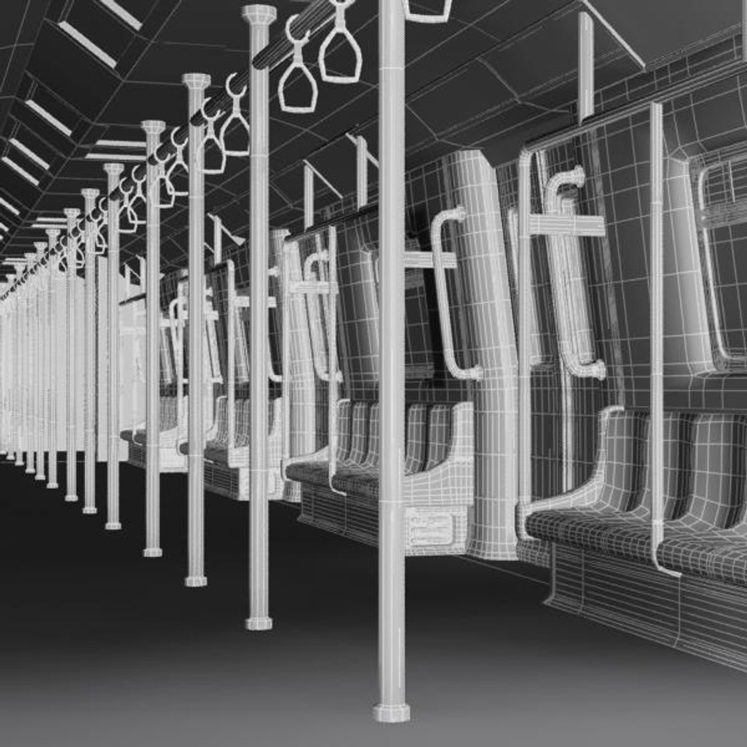 Cartoon Subway Train 3d Obj